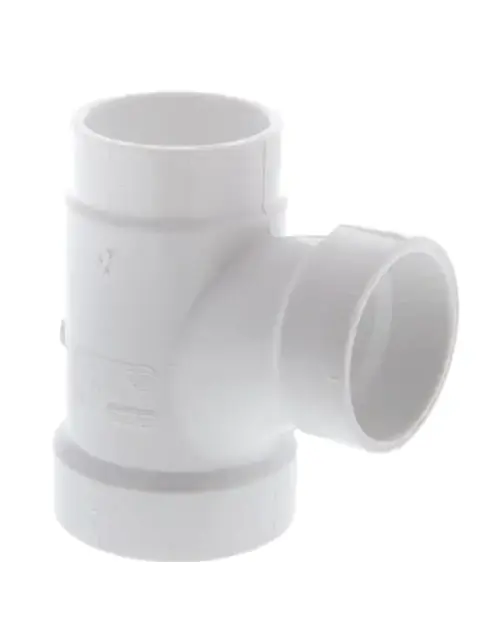 2" X 1-1/2" X 1-1/2" PVC DWV Sanitary Reducing Tee (All Hub) | APFS